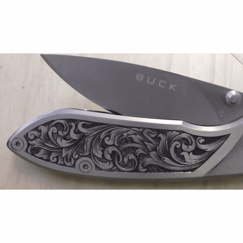 Handle 3 Engraved Knife – Heirloom Quality Western Art
