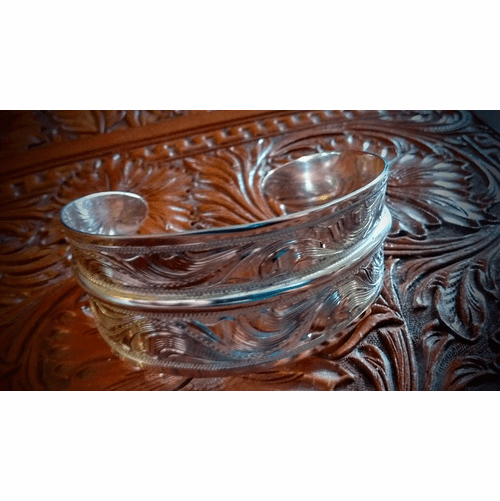 Western Bright Cut Bracelet – Heirloom Quality Western Art